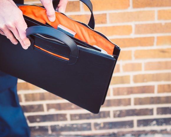 Carl Friedrik Vallance Slim Leather Briefcase :: Drive By - Carryology