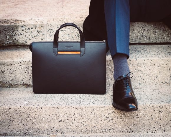 Carl Friedrik Vallance Slim Leather Briefcase :: Drive By - Carryology