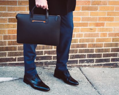 Carl Friedrik Vallance Slim Leather Briefcase :: Drive By - Carryology