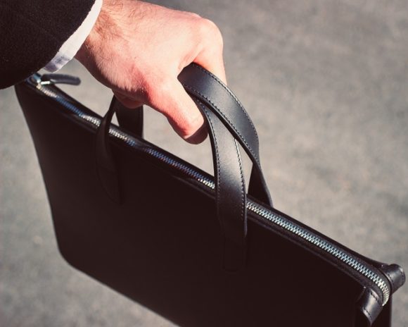 Carl Friedrik Vallance Slim Leather Briefcase :: Drive By - Carryology